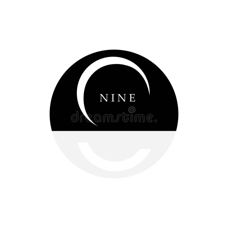 Number Nine, Nine Icon Logo Vector Stock Vector - Illustration of ...