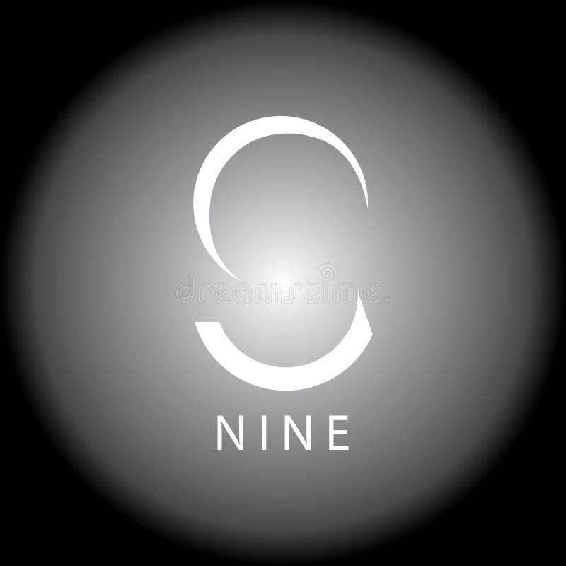 Number Nine, Nine Icon Logo Vector Stock Vector - Illustration of ...