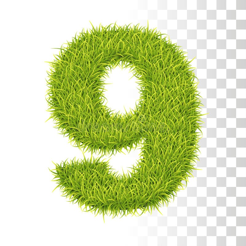 Number Nine Illustration stock vector. Illustration of floral - 139278900