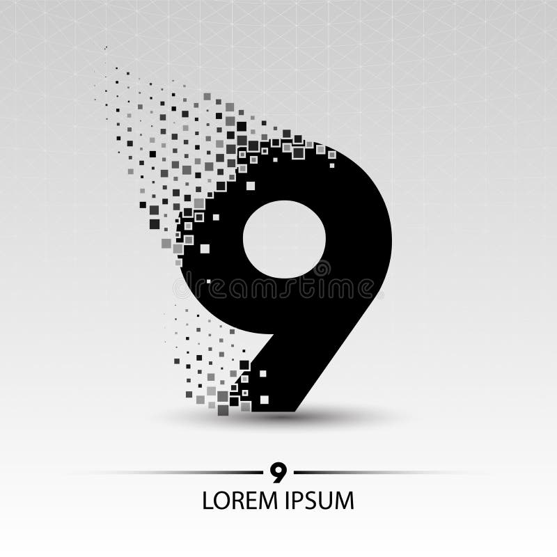 Number nine logo design stock illustration. Illustration of emblem ...