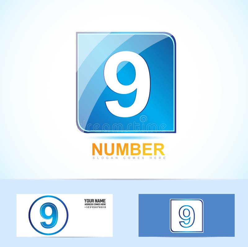 Number nine 9 logo stock vector. Illustration of number - 56030241