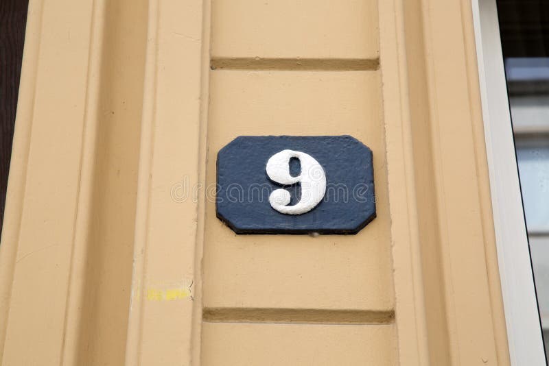 Number Nine on Stone stock photo. Image of stone, number - 191381900