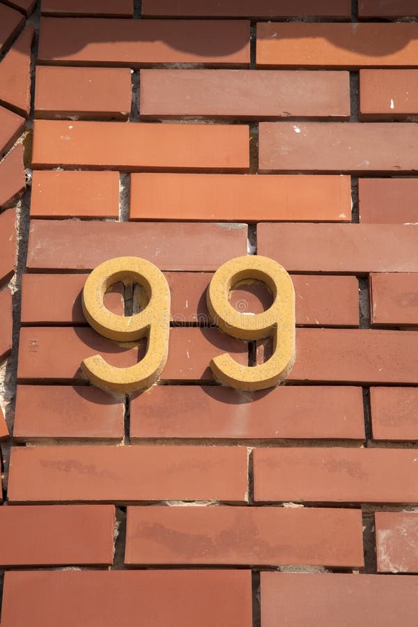 Number Ninety-Nine stock image. Image of material, orange - 88115813