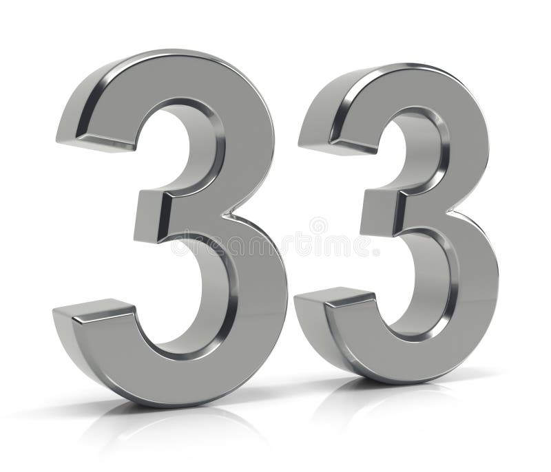 Number 33 stock illustration. Illustration of isolated - 112687931
