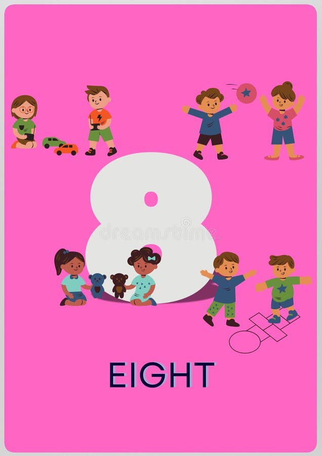 The Number of Numbers To Make it Easier for Children To Learn Stock ...