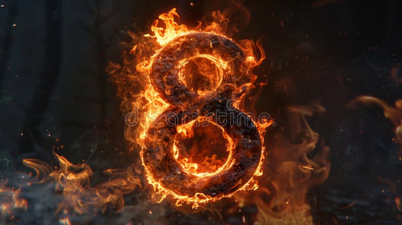 Number 8 in Numerology, Meaning, Characteristics Stock Photo - Image of ...