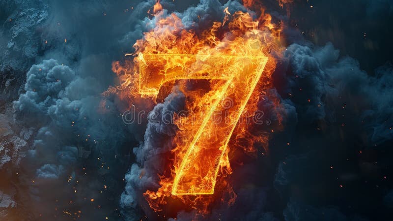 Number 7 in Numerology, Meaning, Characteristics Stock Photo - Image of ...
