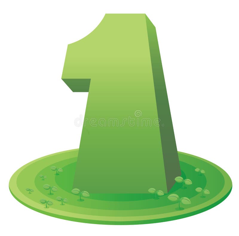 Orange number one button stock vector. Illustration of single - 9335889