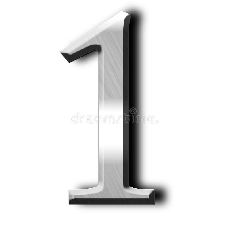 Number 1 from Stylish Faceted Ruby Alphabet Stock Illustration ...