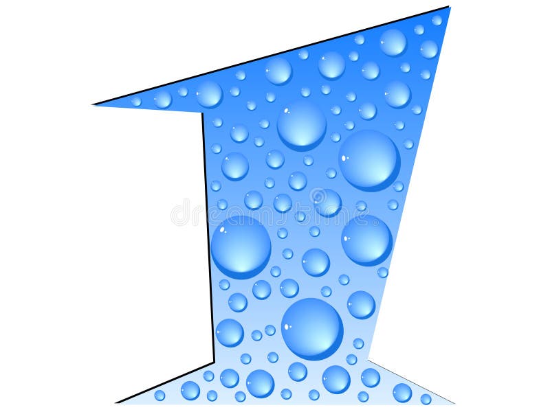 ABC Series - Water Liquid Numbers - 1 2 3 0 Stock Vector - Illustration ...