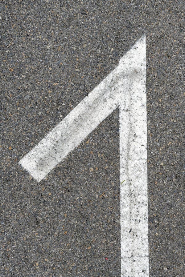 Number One on Asphalt Road Surface Stock Image - Image of number ...