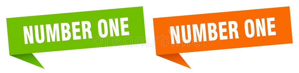Number One Banner. Number One Speech Bubble Label Set Stock Vector ...