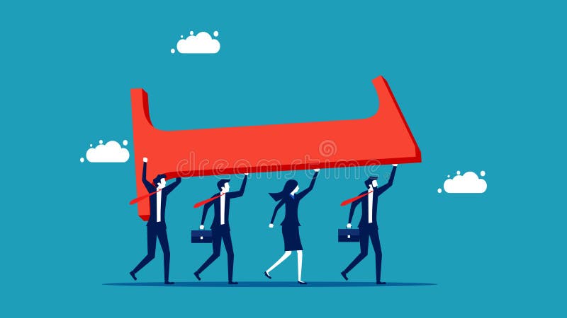 Number One in Business. Business People Carrying a Number One Stock ...