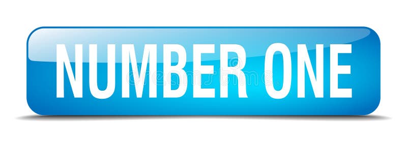 Number one button stock vector. Illustration of blue - 119901605