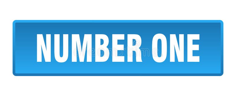 Number One Button. Number One Square Isolated Push Button Stock Vector ...