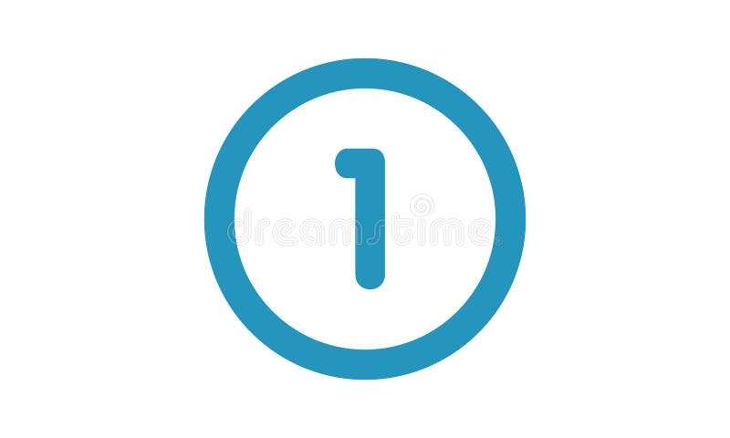 Number One Button Vector Image Stock Vector - Illustration of ...