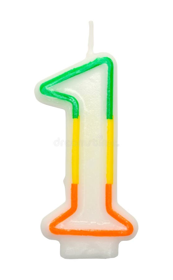 Number One Candle stock image. Image of birthday, green - 90647247