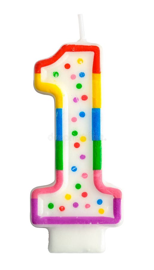 Number One Candle stock photo. Image of customized, object - 34641396