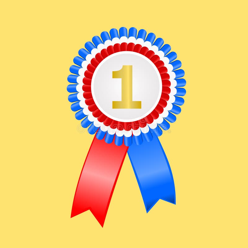 Number One Color Ribbon Vector Stock Illustration - Illustration of ...