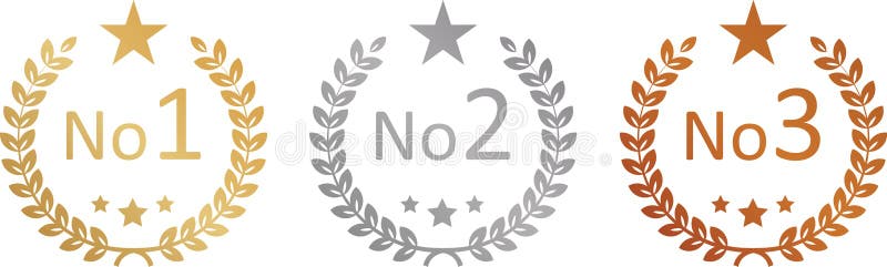 Number One Crown Laurel Vector Icon Illustration. Stock Vector ...