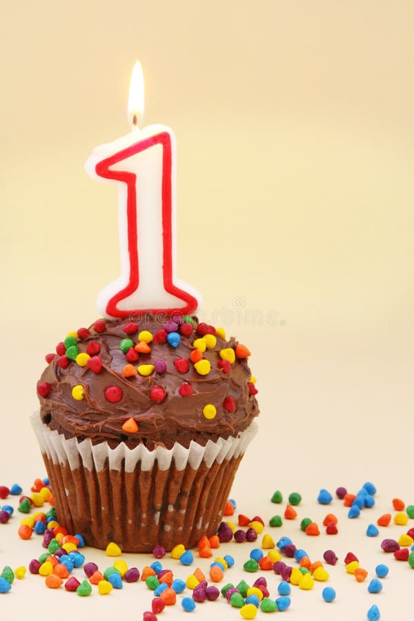 Number One Cupcake stock image. Image of hundreds, anniversary - 4864175