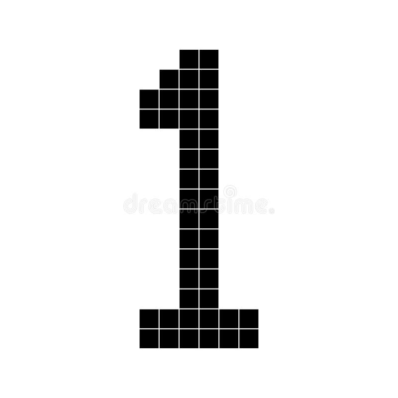 Number 1 One, 3d Cube Pixel Shape Minecraft 8 Bit Stock Vector ... Number 1 One, 3d Cube Pixel Shape Minecraft 8 Bit Stock Vector ...