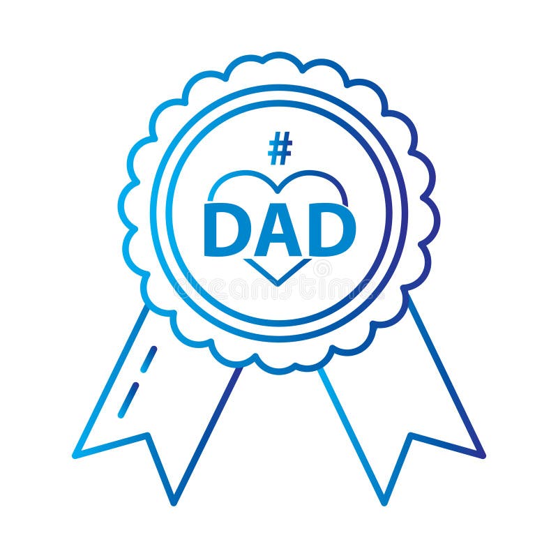 Number One Dad Award Badge. Vector Stock Vector - Illustration of ...