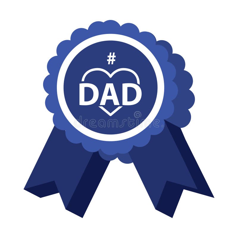 Number One Dad Award Badge. Vector Stock Illustration - Illustration of ...