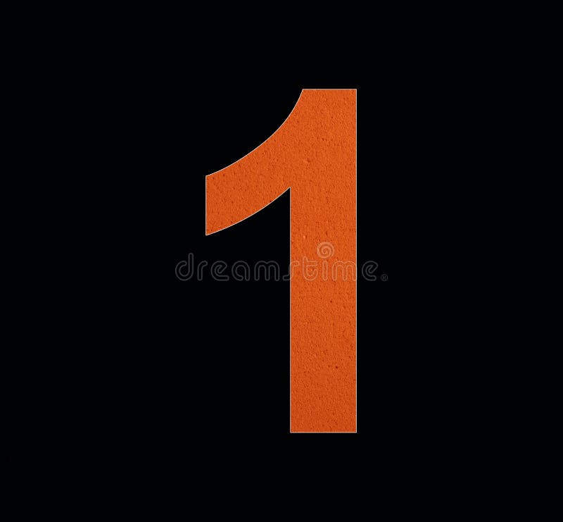 Number 1 - One Digit on Foamy Rubber Background Stock Image - Image of ...