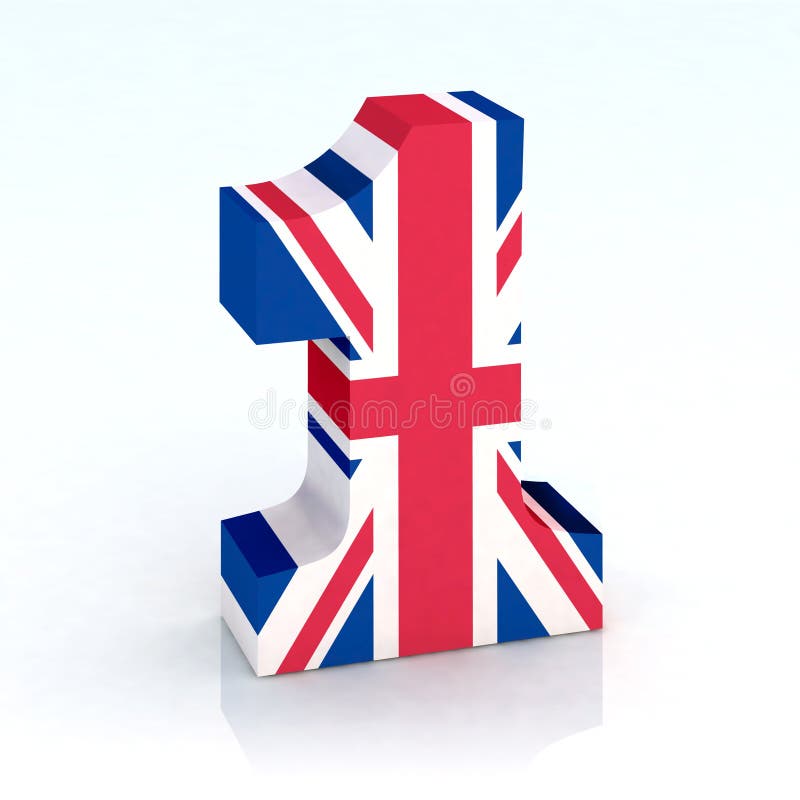 Number One with English Flag Stock Illustration - Illustration of ...