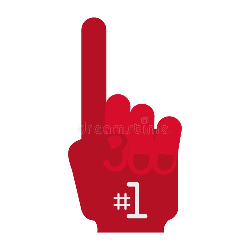 Number one fan glove stock vector. Illustration of soccer - 143362692
