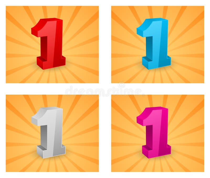Number One First Place 3d Icon Stock Vector - Illustration of design ...
