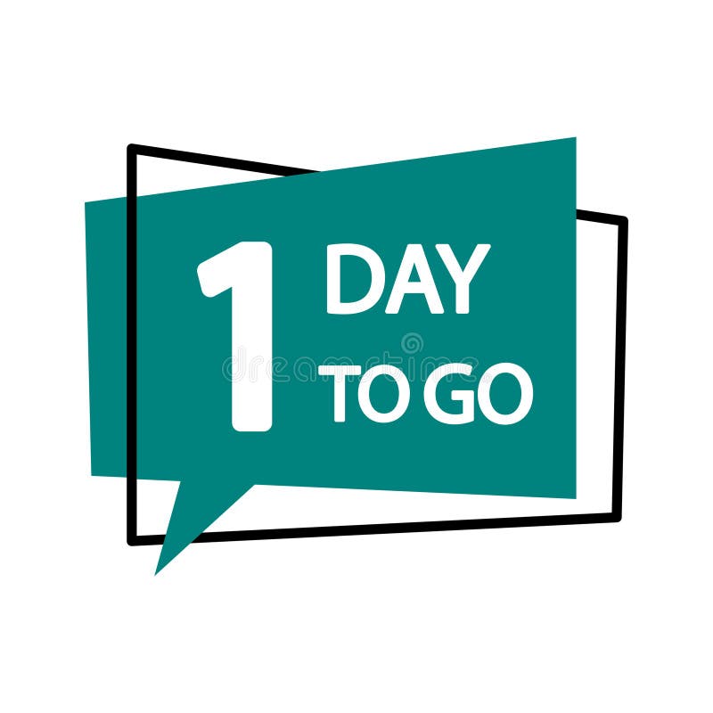 Number One Focus. Bold 1 Day Text. Teal Speech Bubble Design. Vector ...