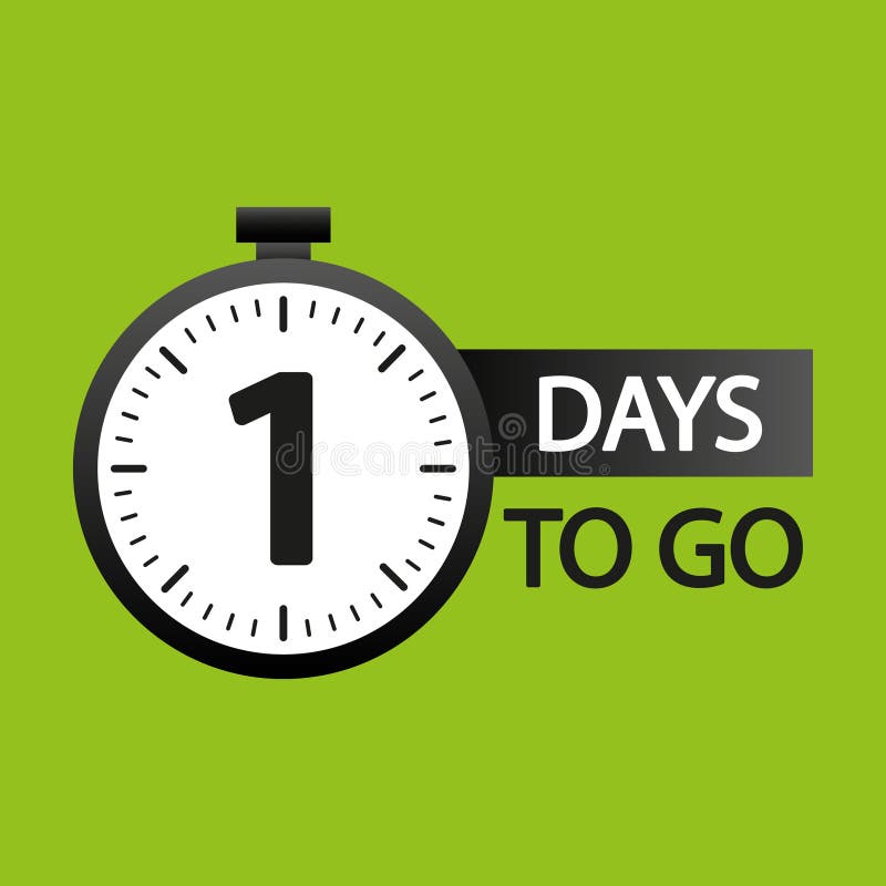 Number One Focus. Stopwatch and 1 Day. Green Background Banner. Vector ...