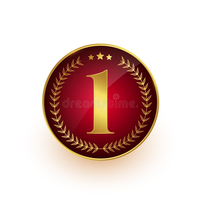 Number One Golden Sign for Winner or Champion Stock Illustration ...