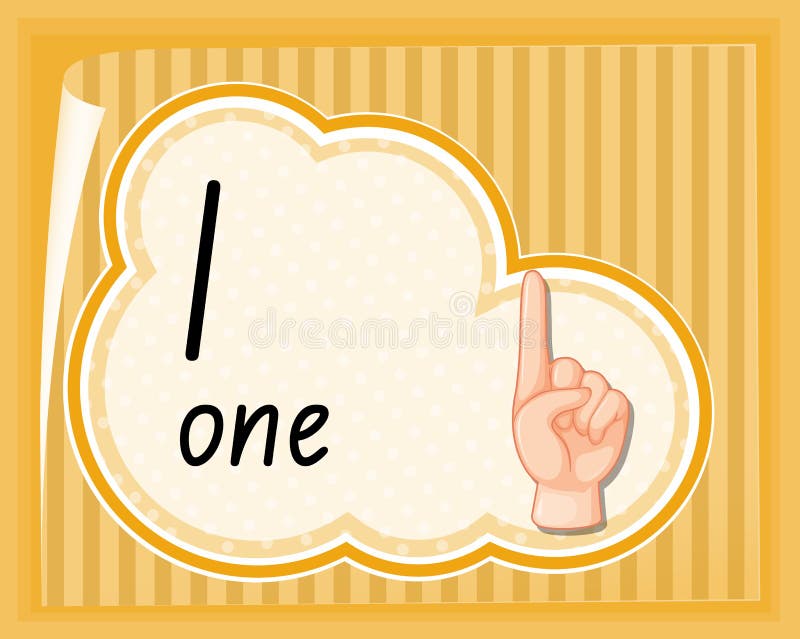 Number One Hand Gesture Guide Stock Vector - Illustration of ...