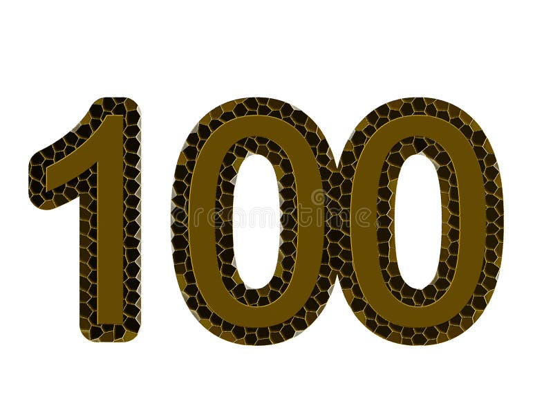 Number One Hundred on a White Background Stock Illustration ...