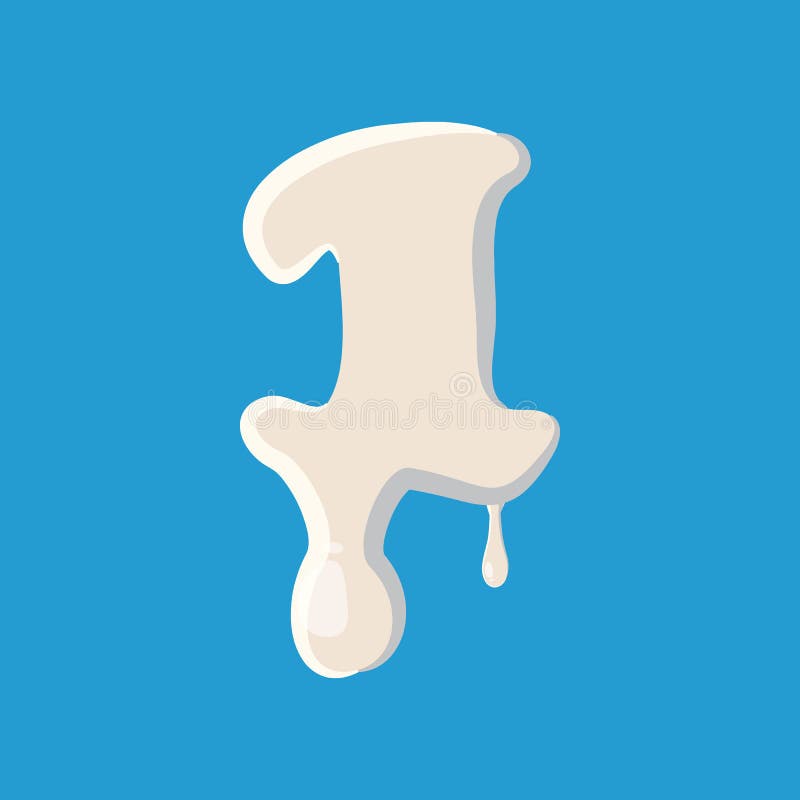 Number One 1 Isolated on Baby Blue Background Stock Vector ...