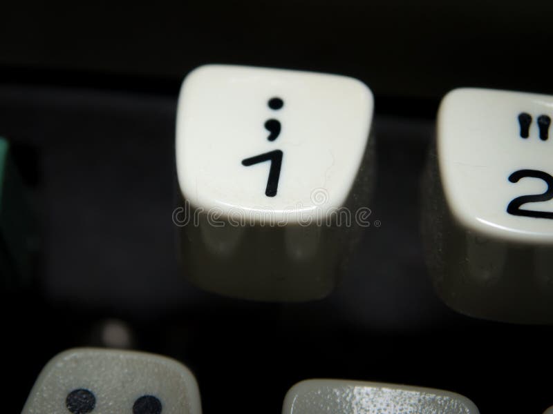 Number One Key on Vintage Typewriter Stock Photo - Image of keyboard ...
