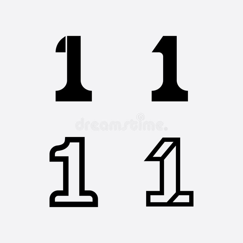 Number One Logo and Vector Number Design Stock Images Illustration ...