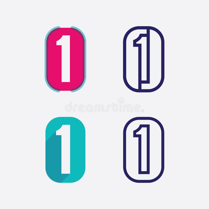Number One Logo and Vector Number Design Stock Images Illustration ...