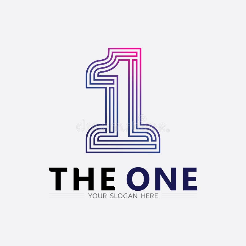 Number One Logo and Vector Number Design Stock Images Illustration ...