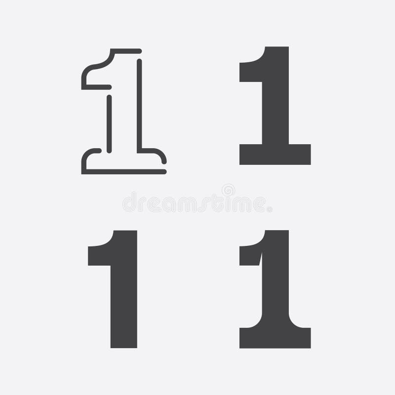 Number One Logo and Vector Number Design Stock Images Illustration ...