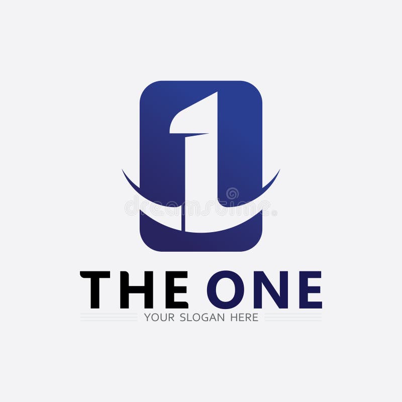 Number One Logo and Vector Number Design Stock Images Illustration ...