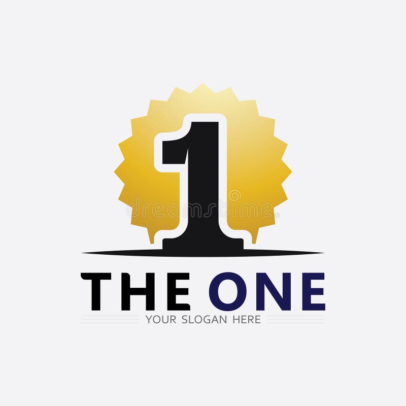 Number One Logo and Vector Number Design Stock Images Illustration ...