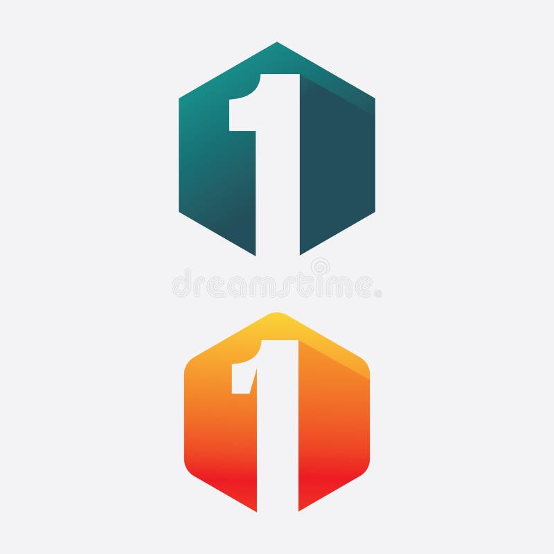 Number One Logo and Vector Number Design Stock Images Illustration ...