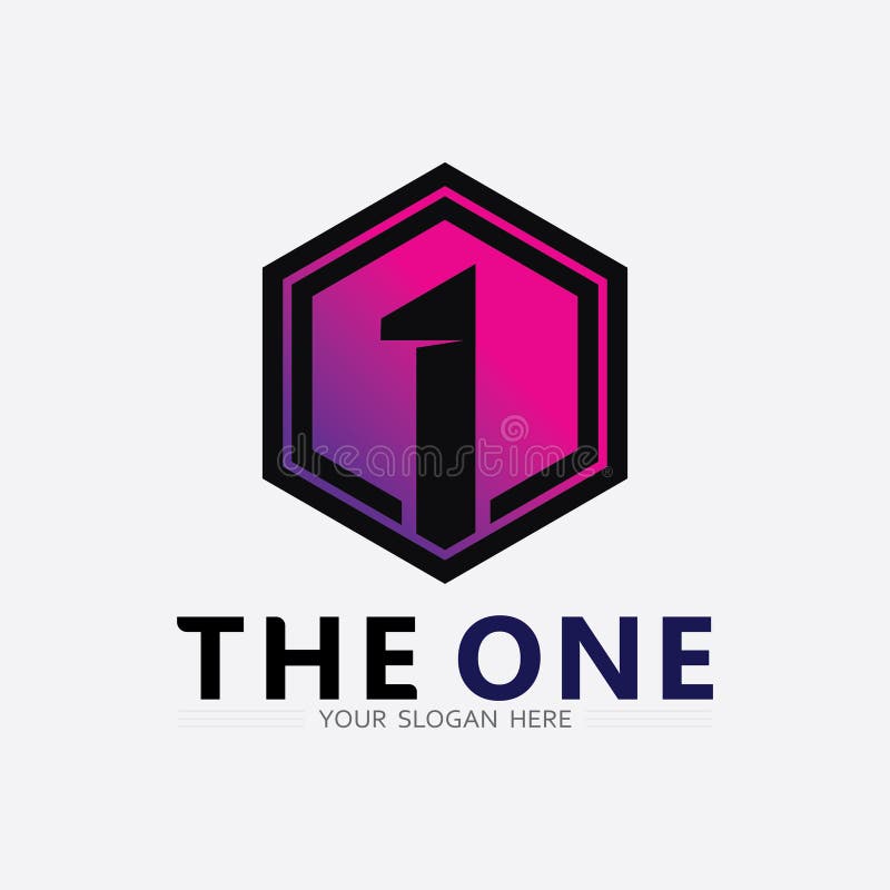 Number One Logo and Vector Number Design Stock Images Illustration ...