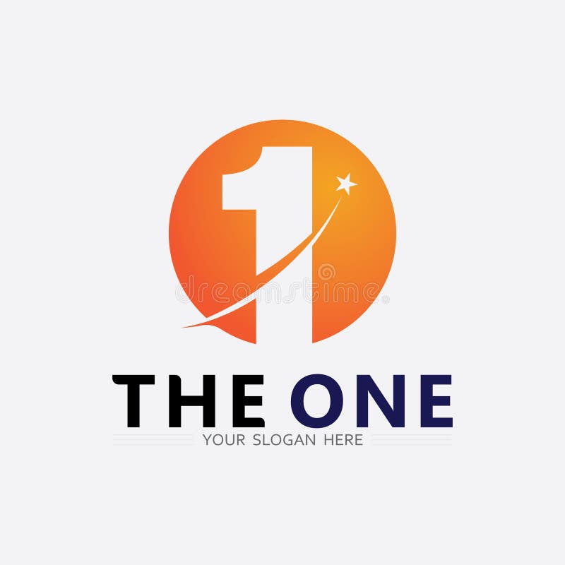 Number One Logo and Vector Number Design Stock Images Illustration ...