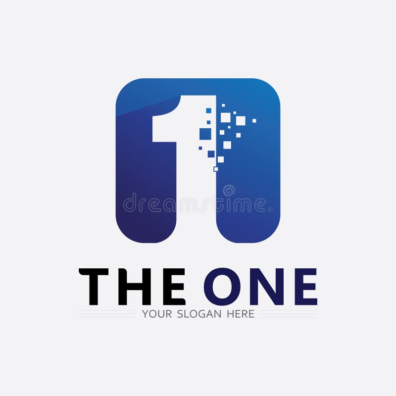 Number One Logo and Vector Number Design Stock Images Illustration ...