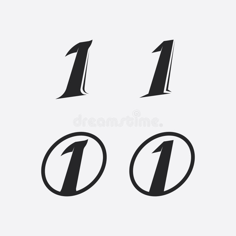 Number One Logo and Vector Number Design Stock Images Illustration ...